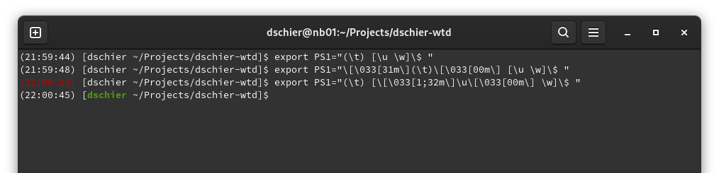 Bash - Prompt and Colors