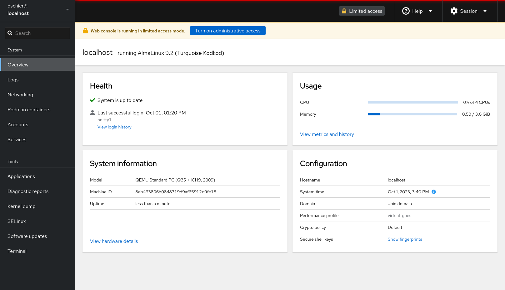 Podman - Web UI (via Cockpit)