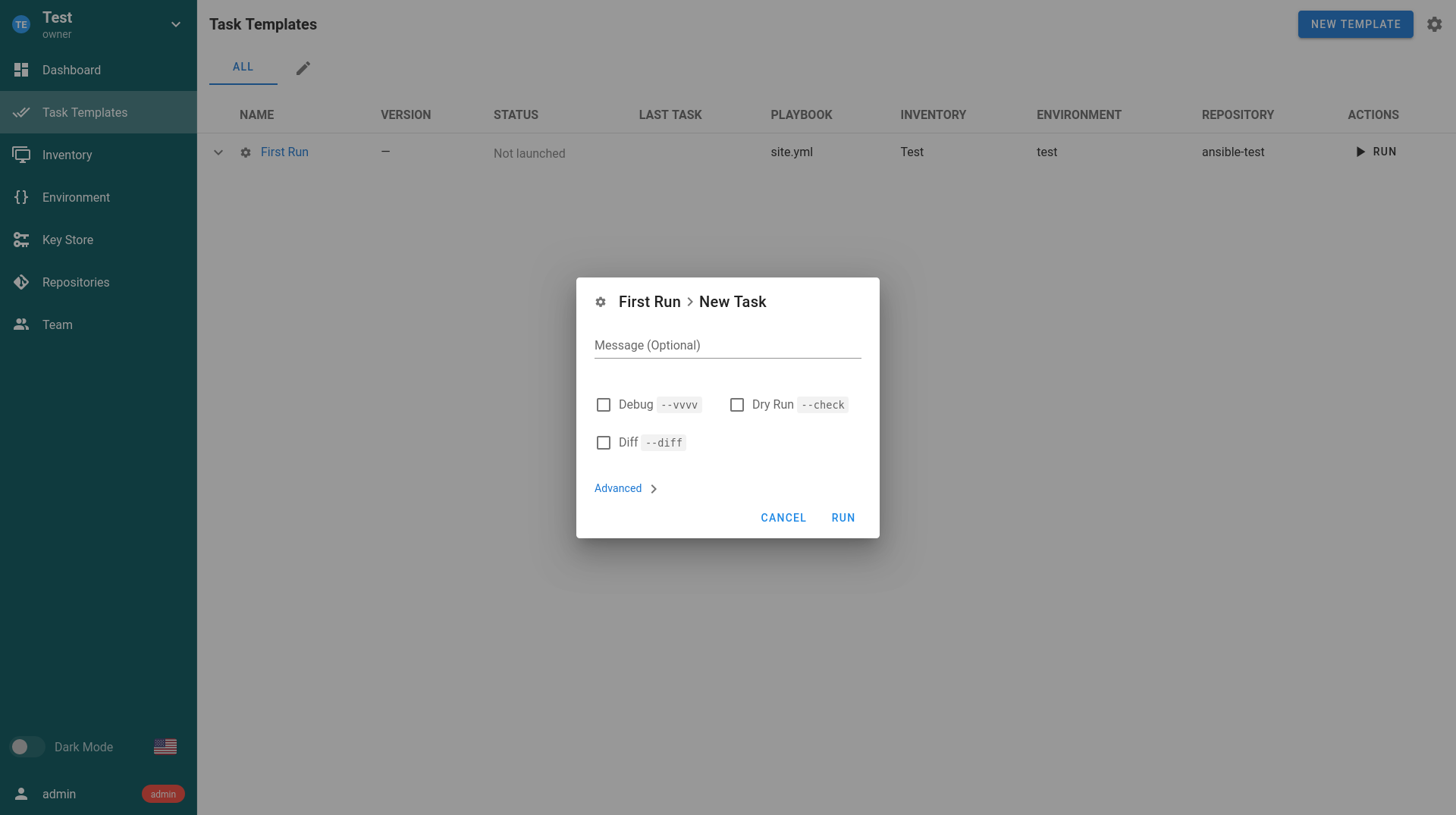 Spotlight - Ansible Semaphore