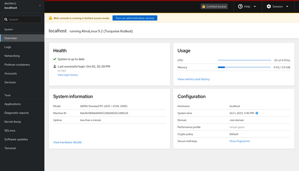 Podman - Web UI (via Cockpit)